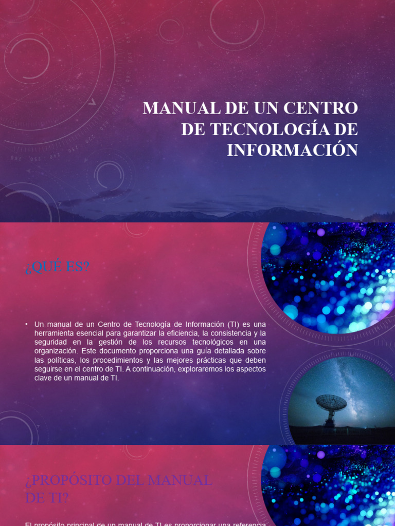 Manual de Un Centro de Tecnología de Información | PDF | Seguridad de ...