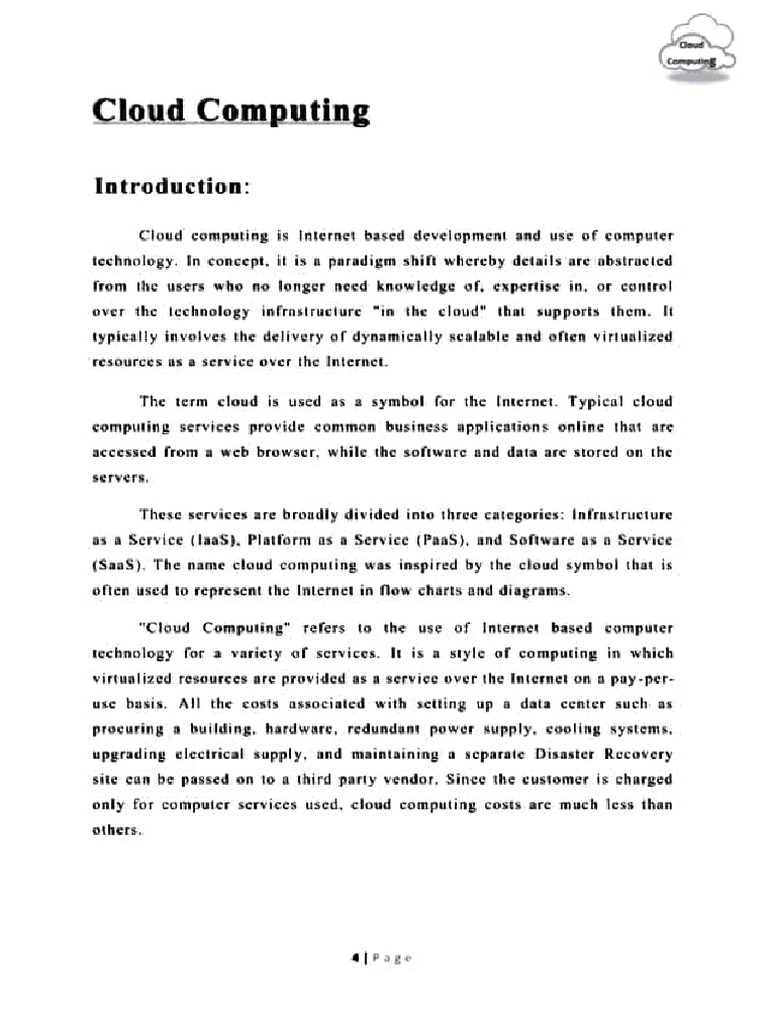 Cloud Computing Pdf Cloud Computing Computing