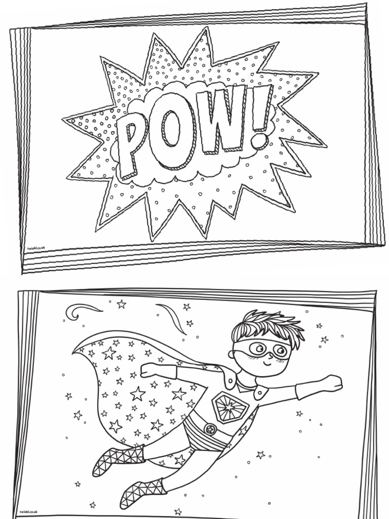 T C 7637 Superheroes Mindfulness Colouring Pages - Ver - 1 | PDF