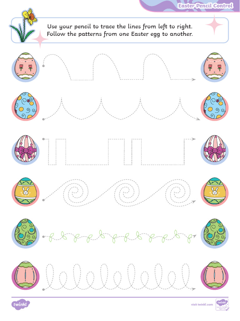 Easter Pencil Control Activities | PDF | Home & Garden | General Fiction