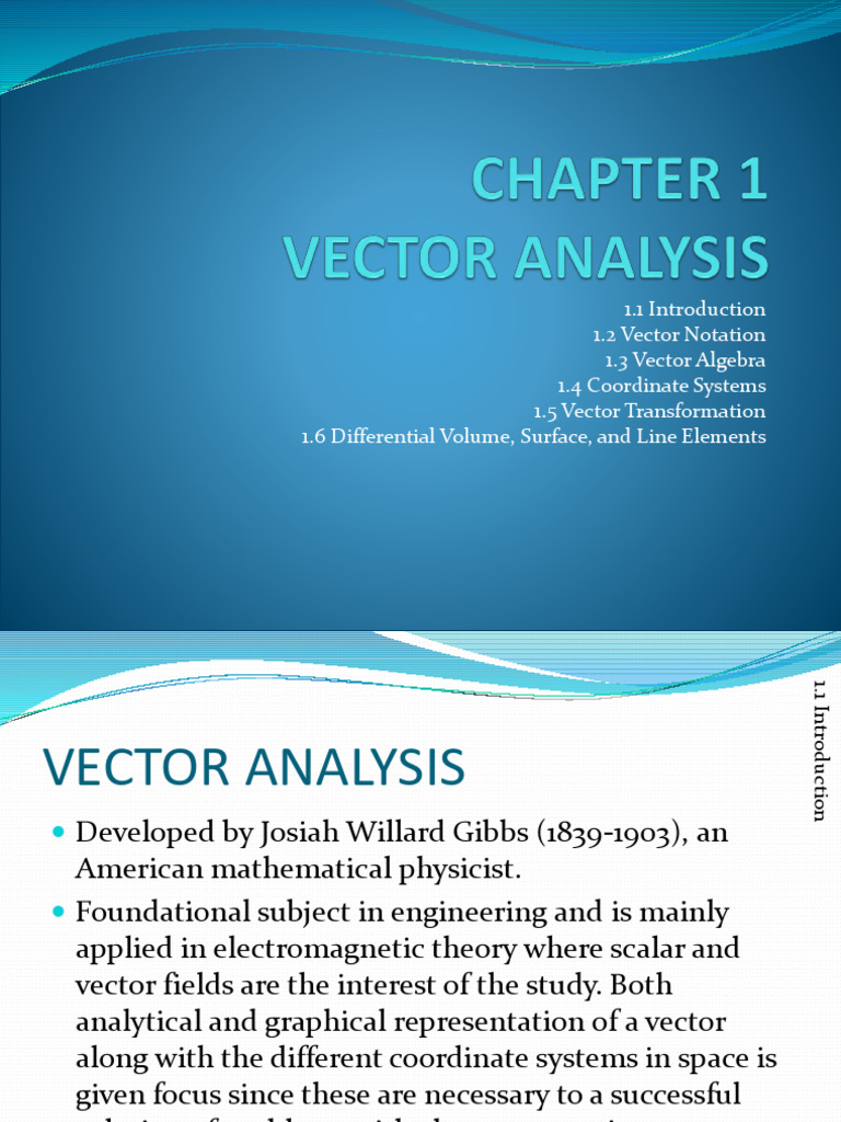 A282 Chapter 1 - Vector Analysis | PDF | Euclidean Vector | Coordinate System
