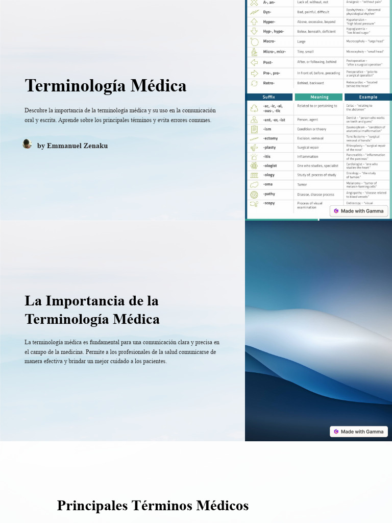 Terminología Médica Esencial | PDF | Medicina | Médico