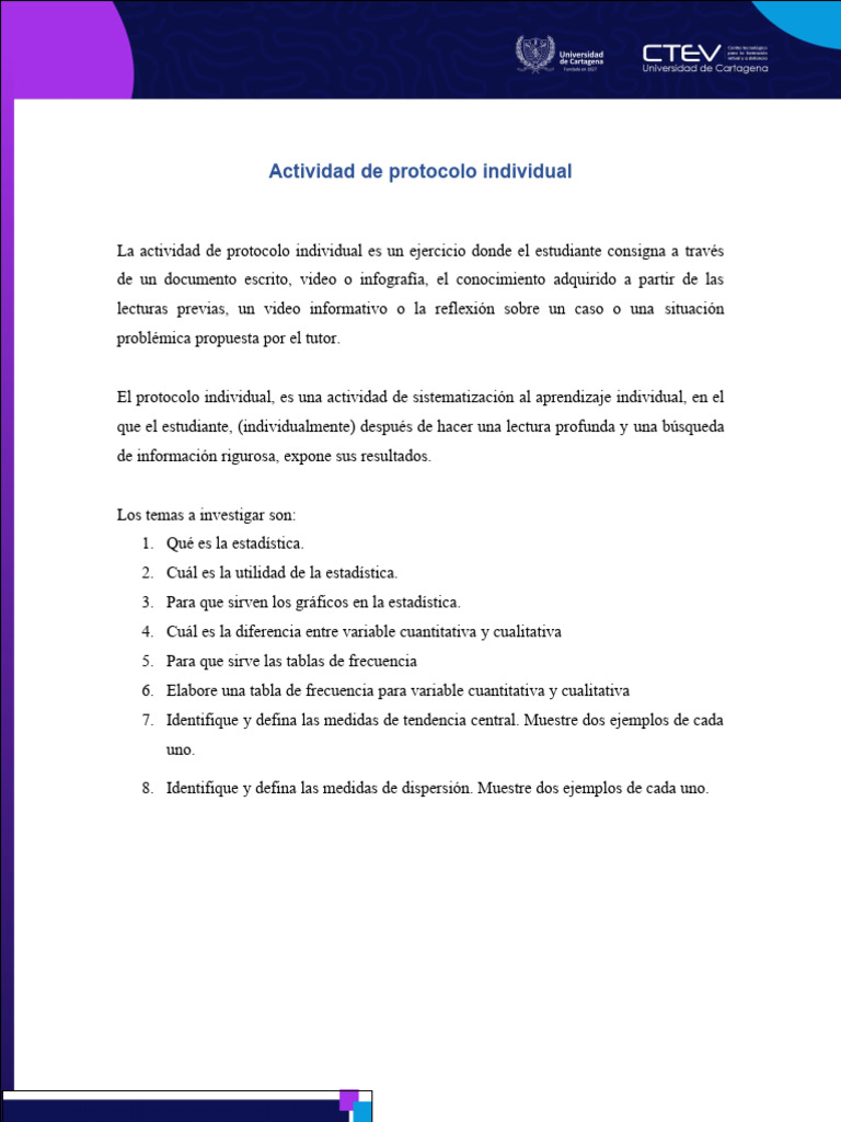 Descripción Protocolo Individual | PDF