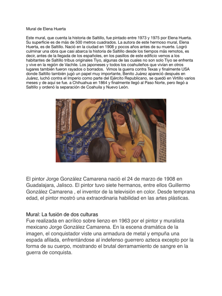 Mural de Elena Huerta en Saltillo | PDF | Historia