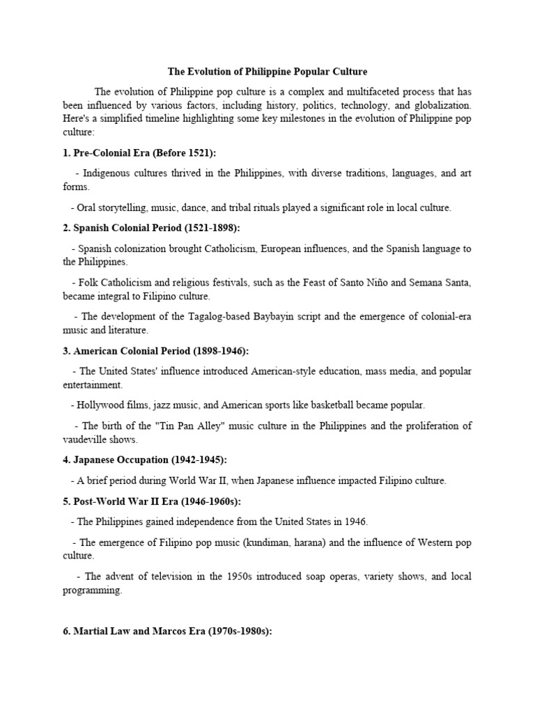 Santos, Lean Andrew B. - Philippine Popular Culture (Prelim) - Assignment 1 | PDF | Philippines ...
