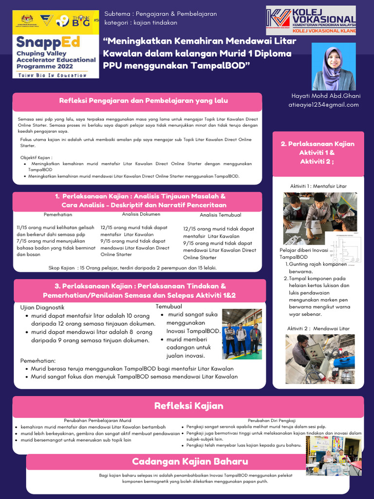 Poster Kajian Tindakan Intervensi TampalBOD | PDF