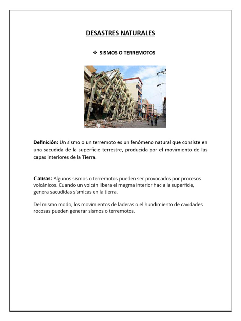 Desastres Naturales | PDF | Temblores | Tsunami