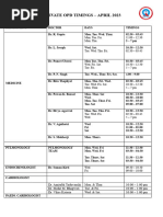 Holy family hospital OPD doctor list | PDF | Surgery | Surgical Specialties