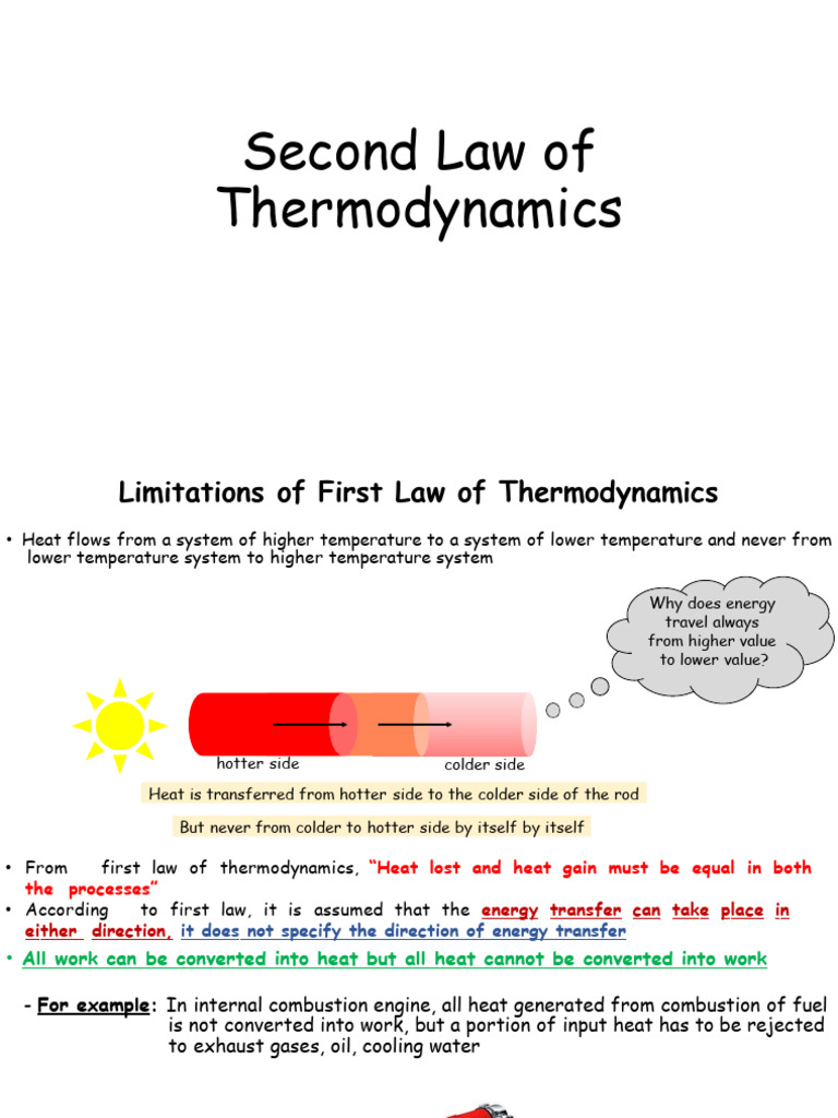 Second Law of Thermodynamics Explained | PDF | Heat | Temperature