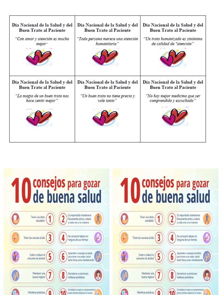 Día Nacional de La Salud y Del Buen Trato Al Paciente | PDF