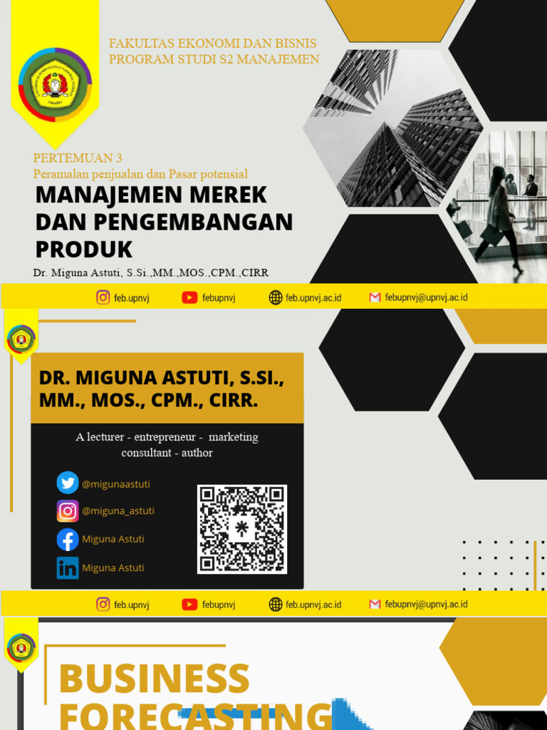 TM 3. Peramalan Penjualan Dan Pasar Potensial | PDF | Forecasting | Moving Average