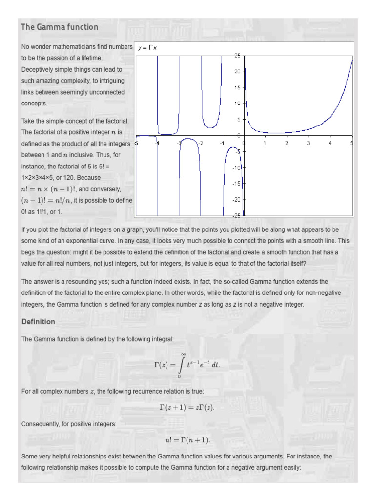 Programmable Calculators - The Gamma Function | PDF | Function ...