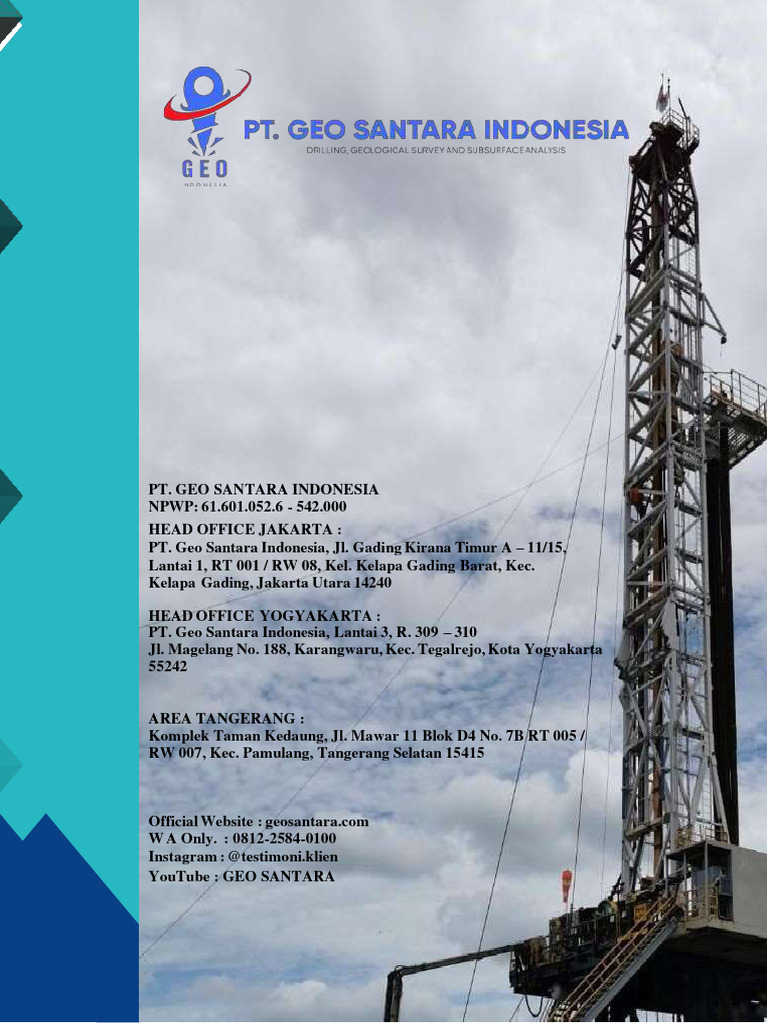 3763 Penawaran Jasa Pekerjaan Pengeboran Sumur 48 Meter Ibu Nina Dari BVR Group Asia | PDF