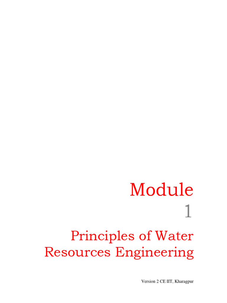 M1 Principles of Water Resources Engineering | PDF | Groundwater | Water