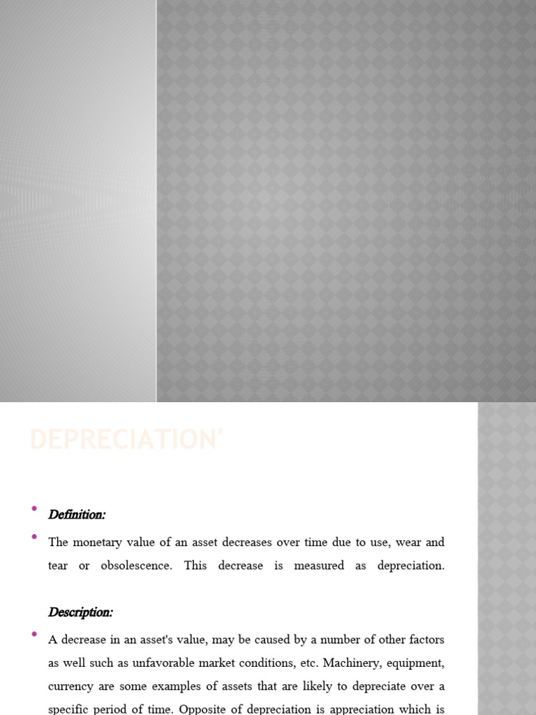 Unit - 5 Depreciation | PDF | Depreciation | Taxes
