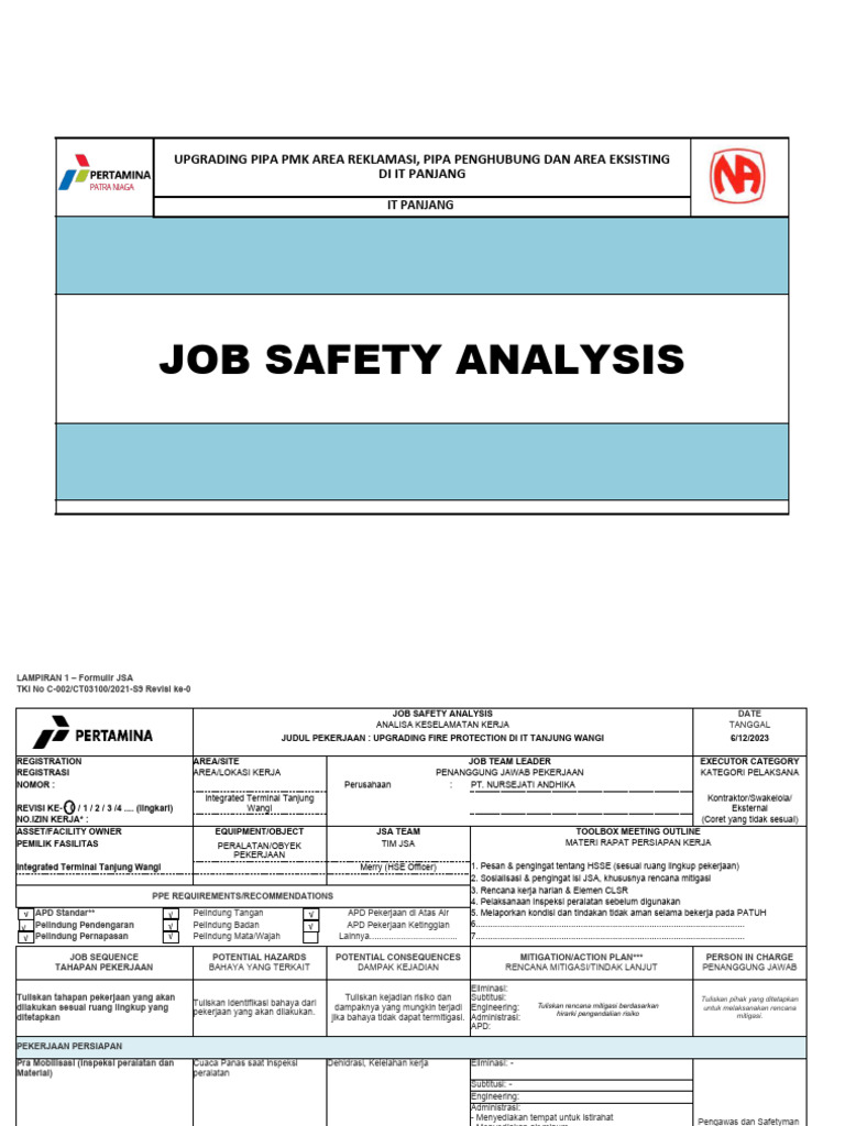 Jsa Fire Protection Tanjung Wangi | PDF