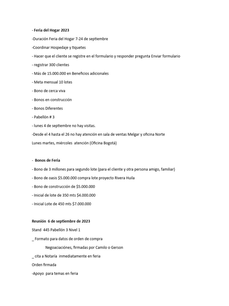 Feria Del Hogar 2023 | PDF | Derecho