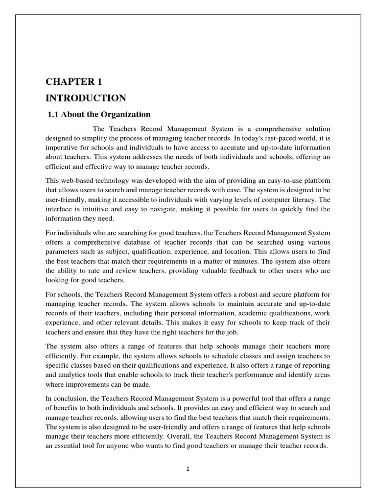 Teacher Record Management System Overview | PDF | My Sql | Php