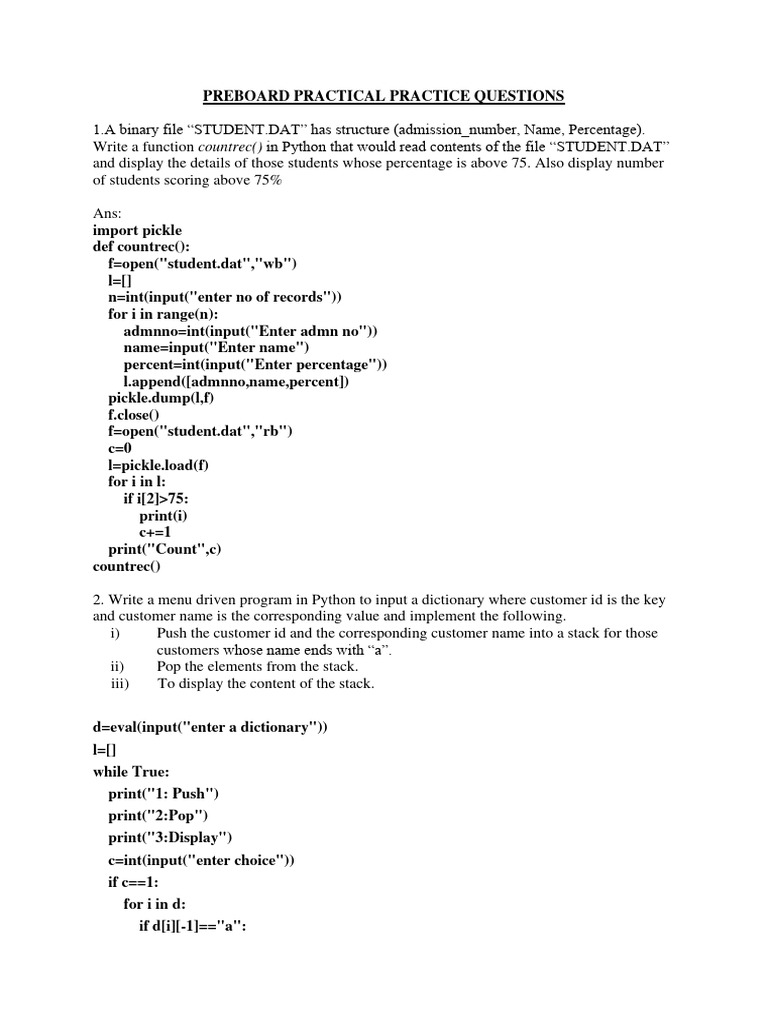 Practical 2 Q.no. 1 To 4 | PDF | Data Management Software | Information ...