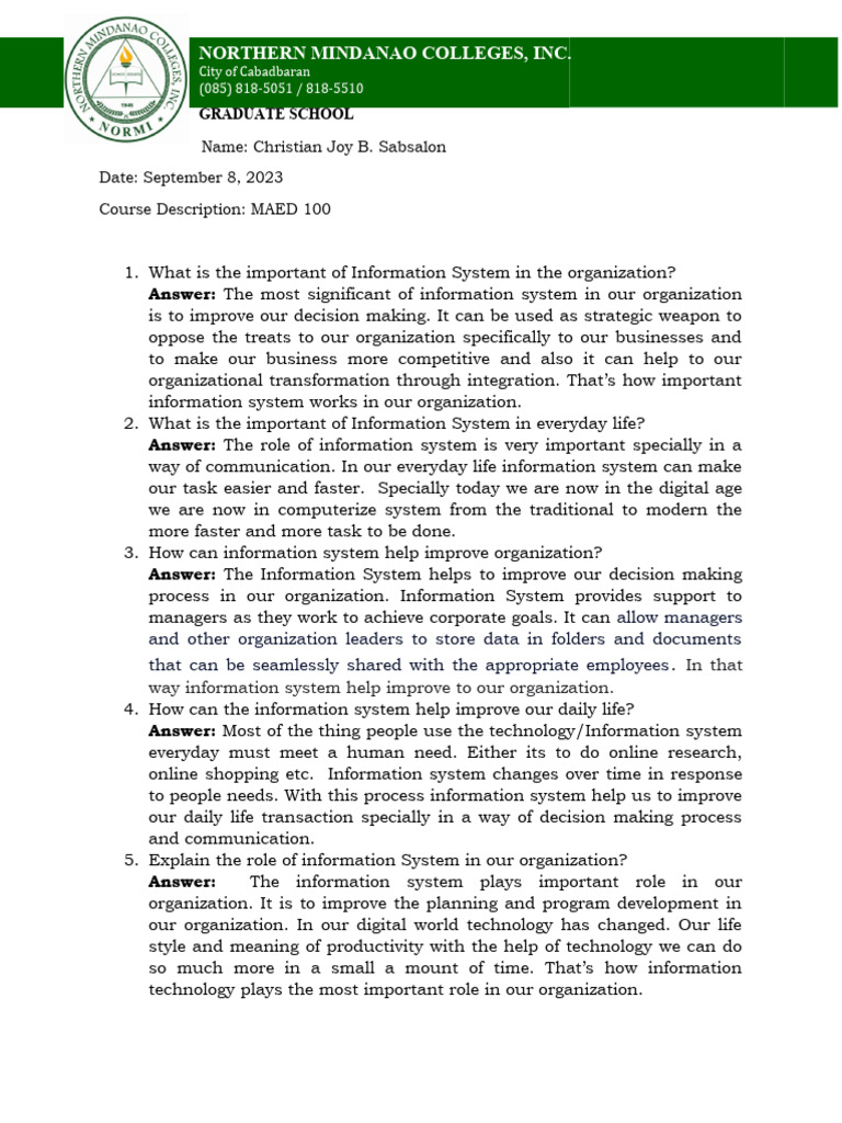 Management Information System Week1 | PDF | Input/Output | Information ... Management Information System Week1 | PDF | Input/Output | Information ...