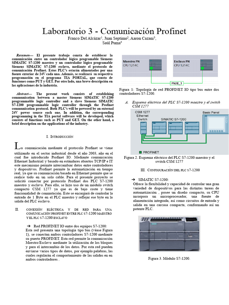 Lab3 - Redes - Grupo1 | PDF | Controlador lógico programable | Hardware ...