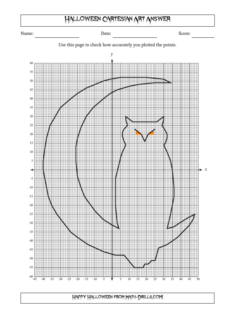 Halloween Cartesian Art Coordinates | PDF | Geometry | Analytic Geometry