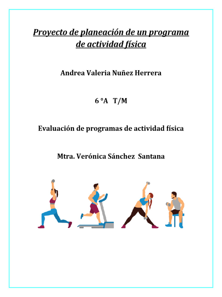 Proyecto de Planeación de Un Programa de Actividad Física | Descargar ...
