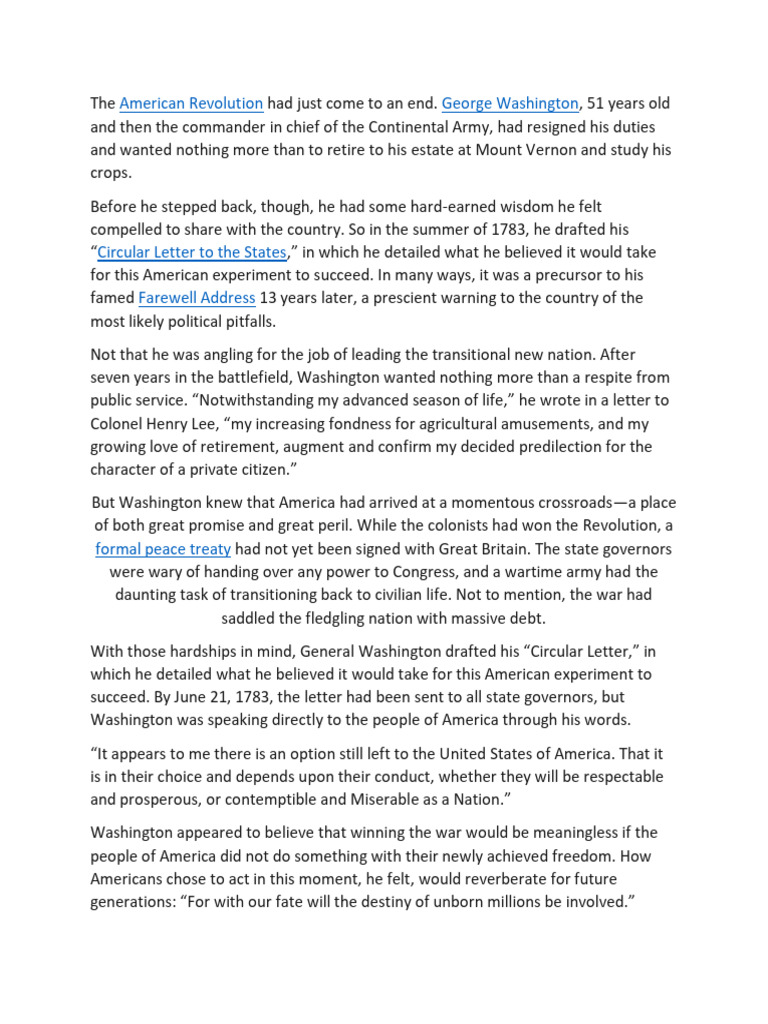 Washington | PDF | George Washington | American Revolution