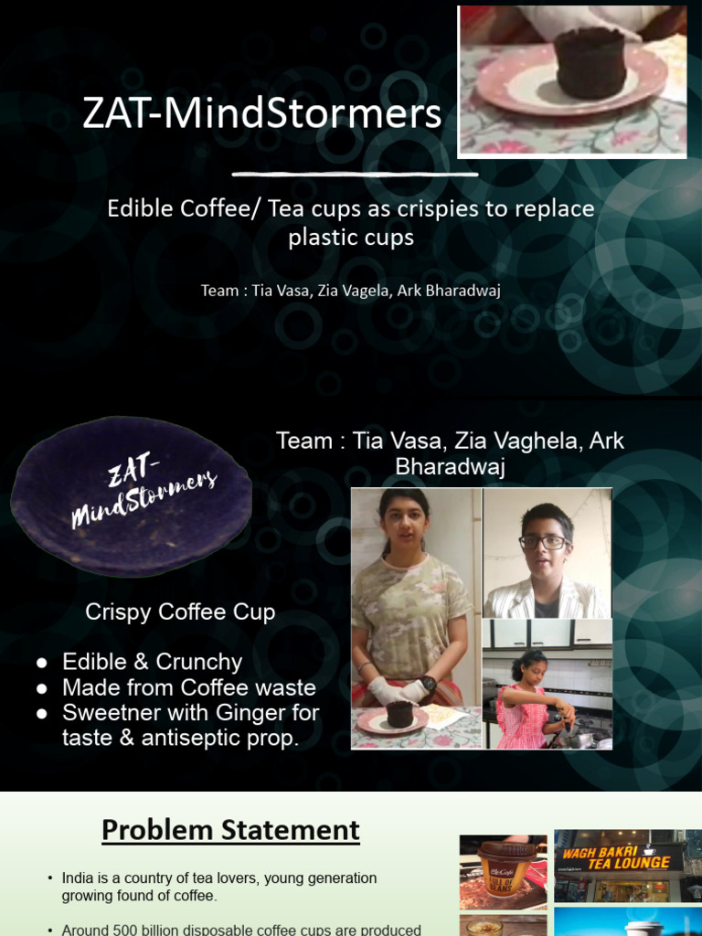 Edible Coffee Cups To Replace Plastic Cups | PDF | Plastic | Sodium ...