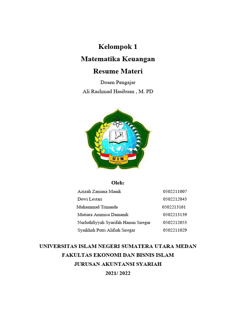 Makalah MTK Keuangan KEL 1 | PDF | Karier & Perkembangan | Bisnis