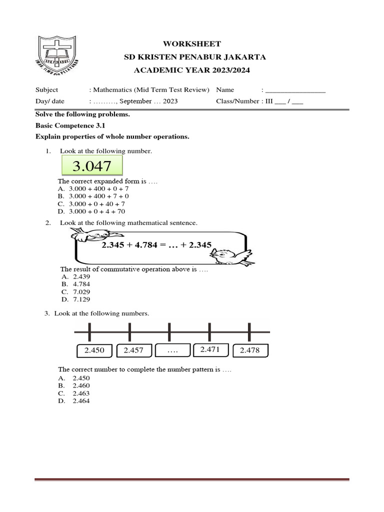 Review Pts Math | PDF | Numbers | Arithmetic