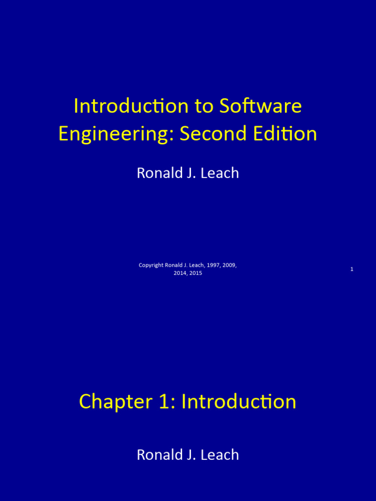 Chapter 1 Introduction | PDF | Component Based Software Engineering | Software