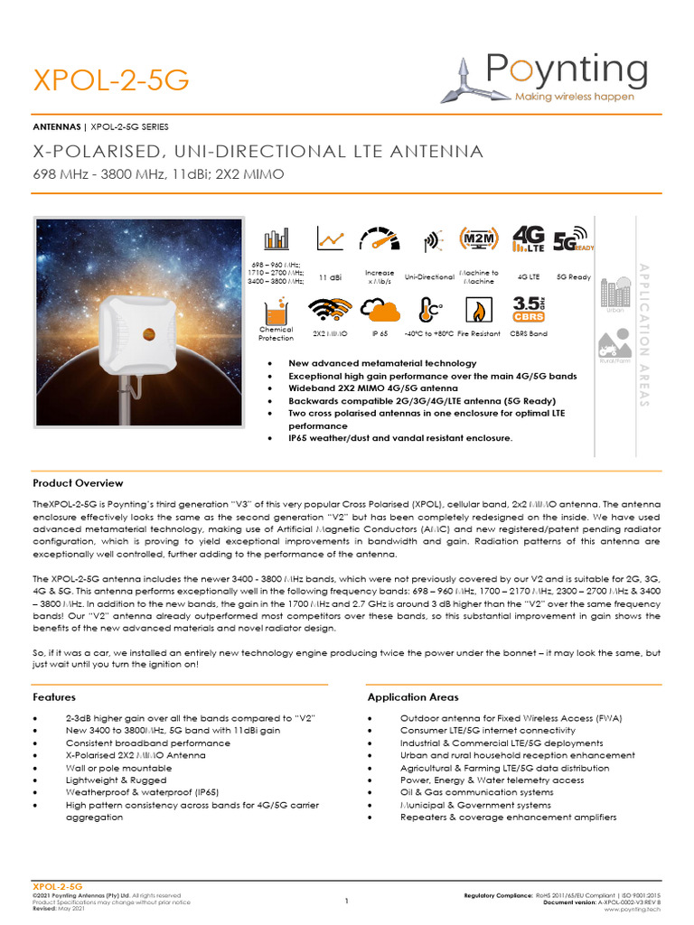 A Xpol 0002 V3 Pdf 4 G Antenna Radio