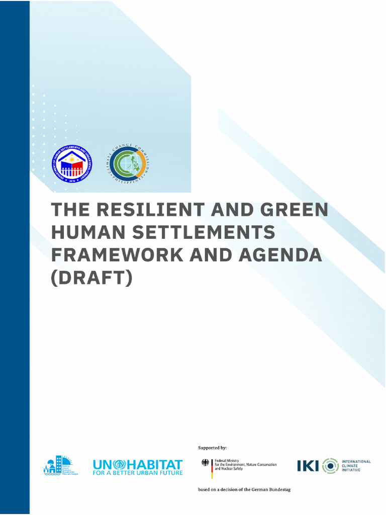 Resilient and Green Human Settlements Framework | PDF | Climate ...