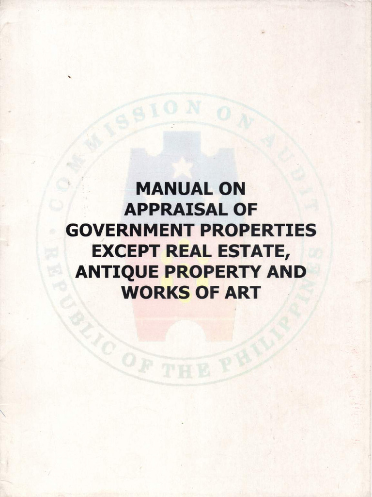Manual Appraisal of Government Properties-Compressed | PDF