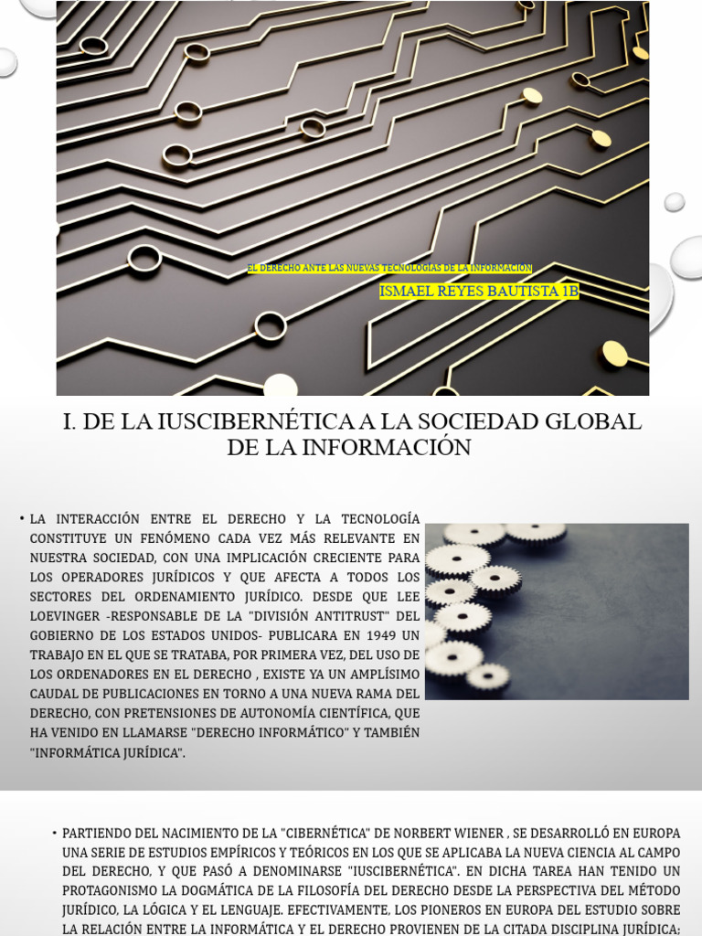 El Derecho Ante Las Nuevas Tecnologías De La Información Pdf