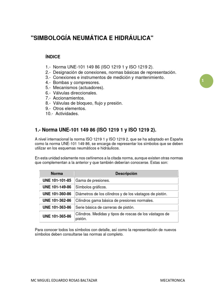 SIMBOLOGÍA NEUMÁTICA E HIDRÁULICA | PDF | Neumática | Solenoide