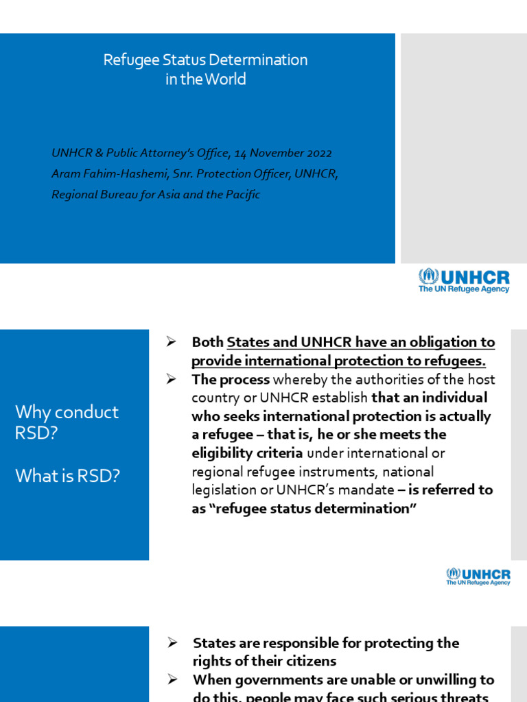 Refugee Status Determination Explained | PDF | Refugee | Asylum Seeker