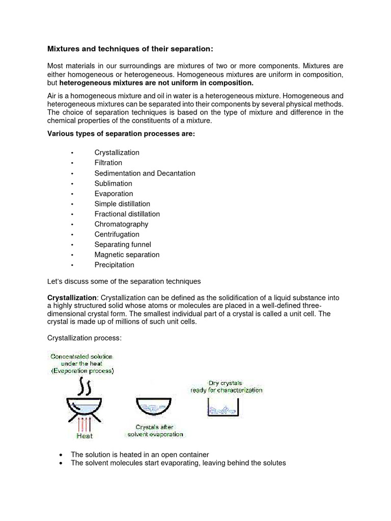 Separation Techniques | PDF | Chromatography | Distillation