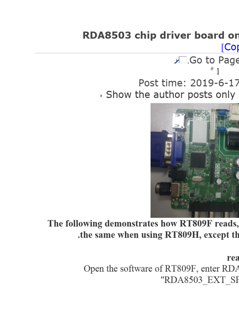 TP RD8503 PB819 | PDF