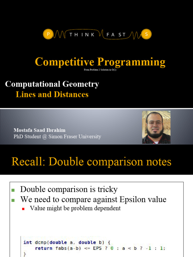 Computational Geometry 04 Lines and Distances | PDF | Line (Geometry) | Angle