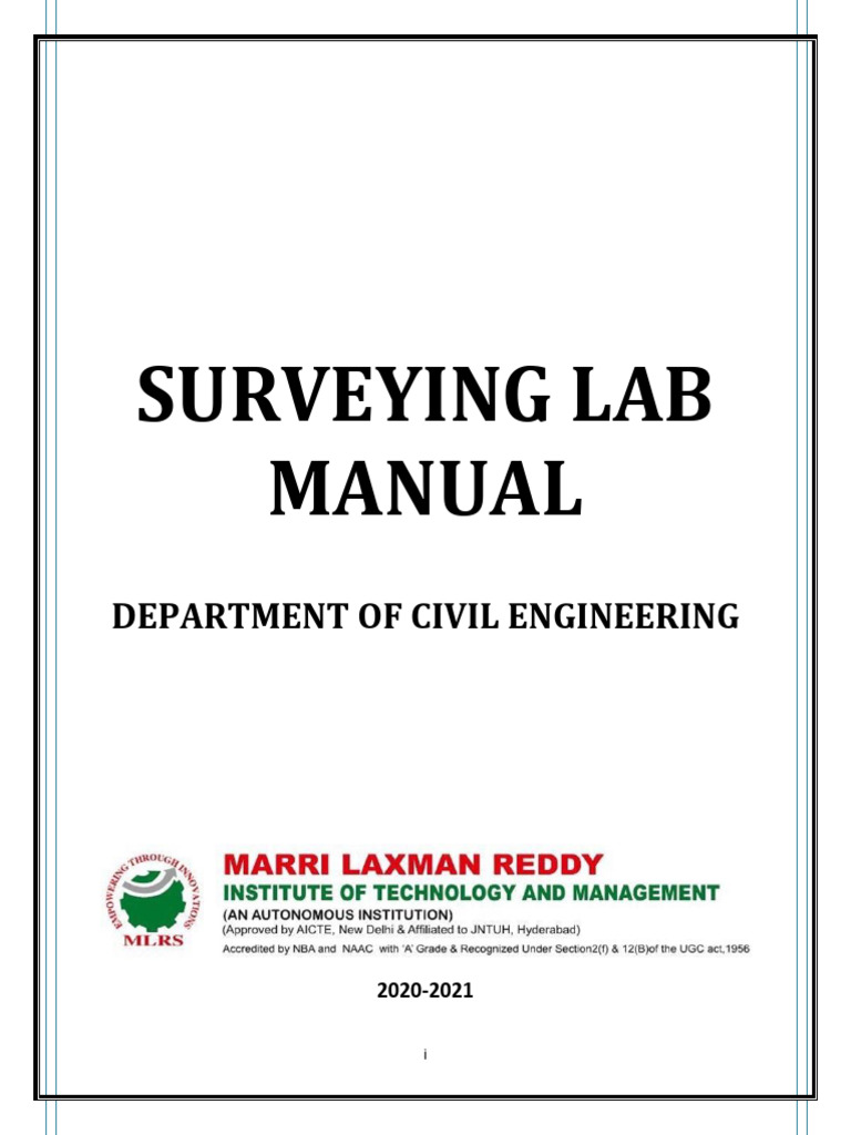 R19 - Survey Lab Manual | PDF | Surveying | Engineering R19 - Survey Lab Manual | PDF | Surveying | Engineering