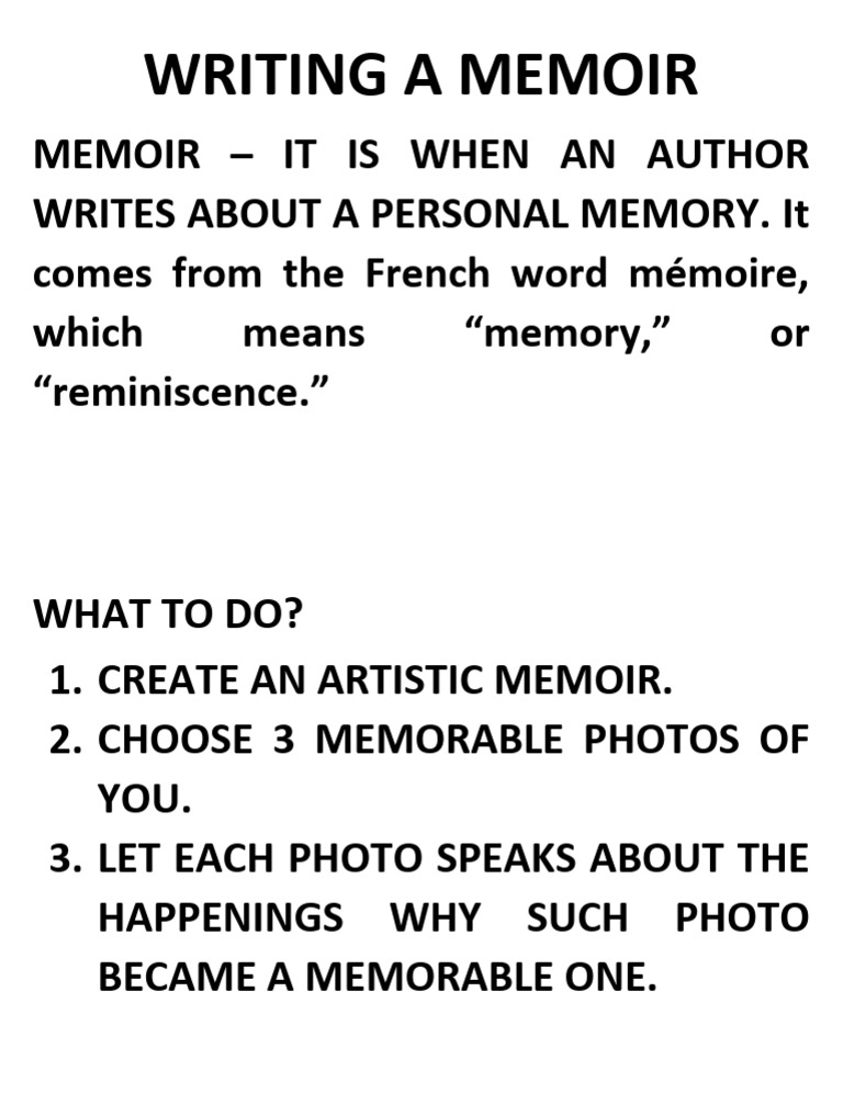 Writing A Memoir | PDF