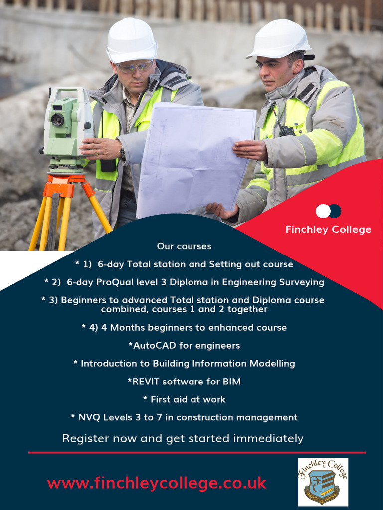 Finchley College Course Brochure-Aug 2023 | PDF | Surveying | Building ...