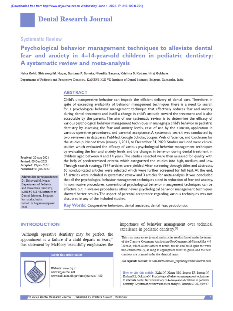 Systematic Review | PDF | Systematic Review | Dentistry