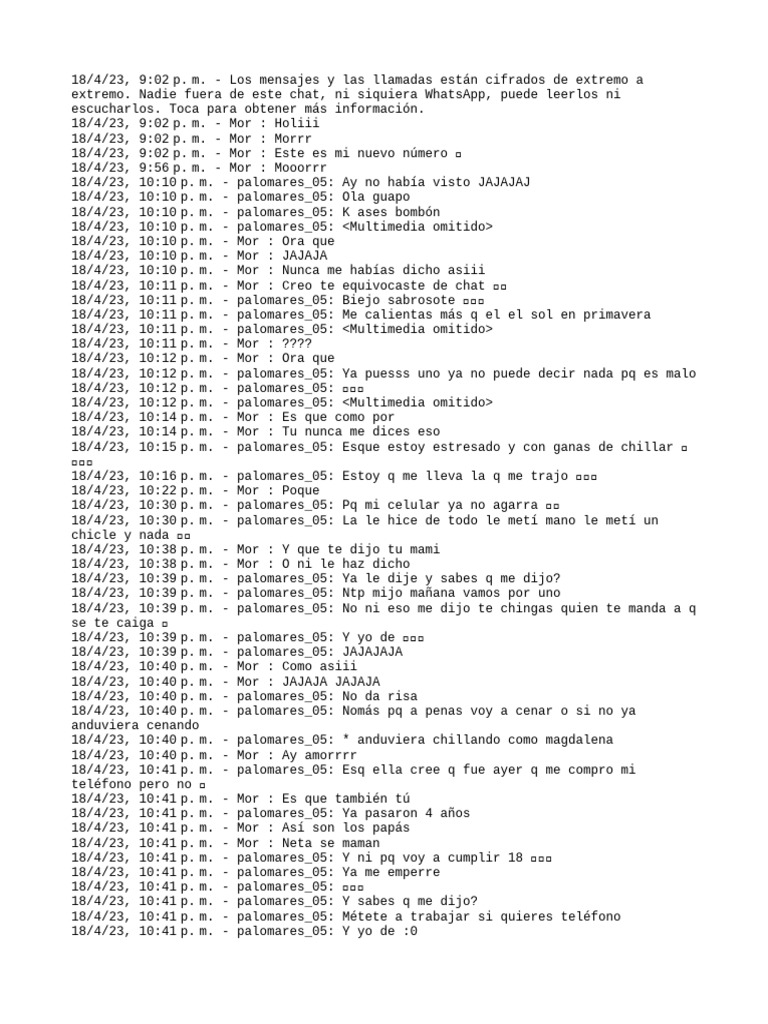 Chat de WhatsApp Con Mor | PDF