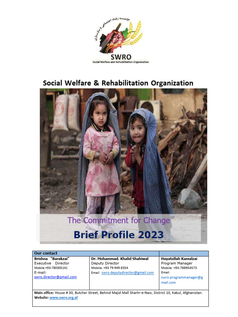 SWRO Profile and Program Overview 2023 | PDF | Non Governmental ...