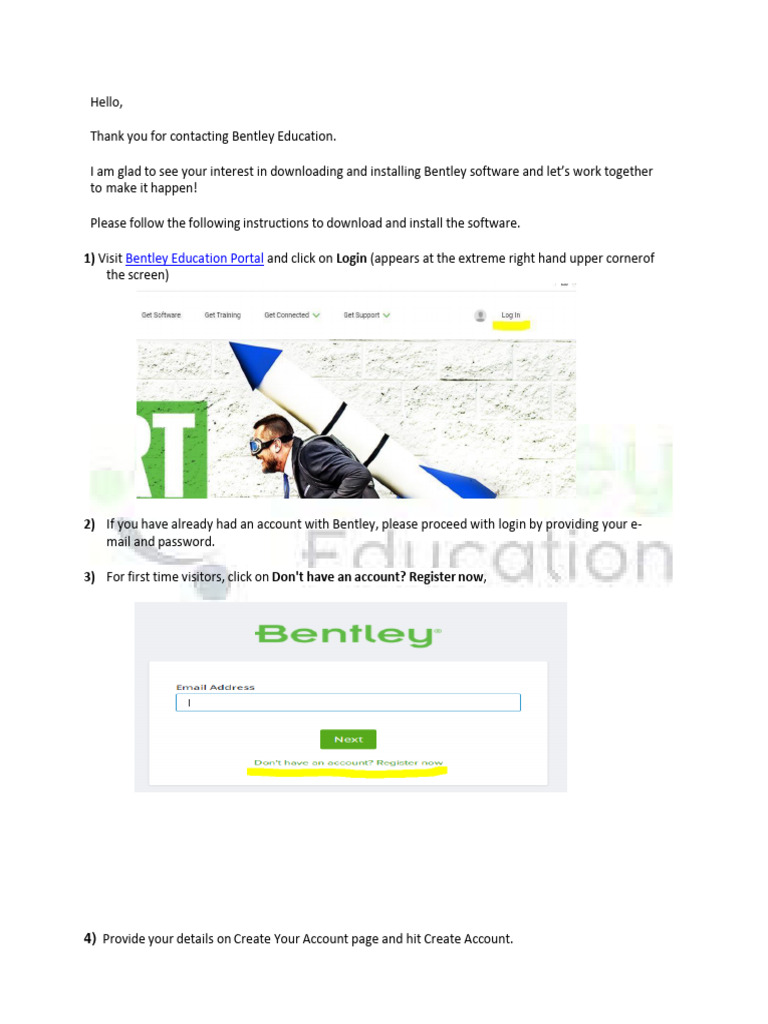 Bentley Software Download Guide | PDF