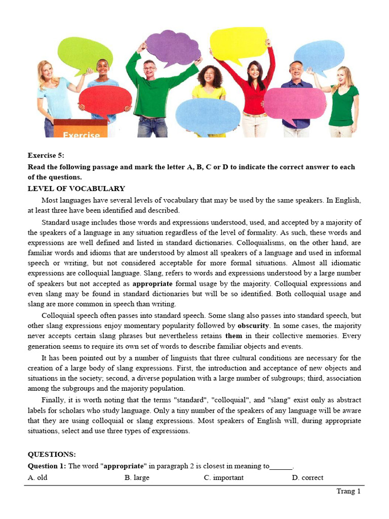 Read the following passage and mark the letter A, B, C, or D on your answer sheet to indicate ...