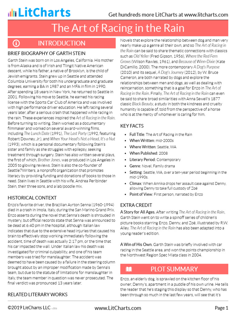 The Art of Racing in The Rain | PDF | Storytelling | Love